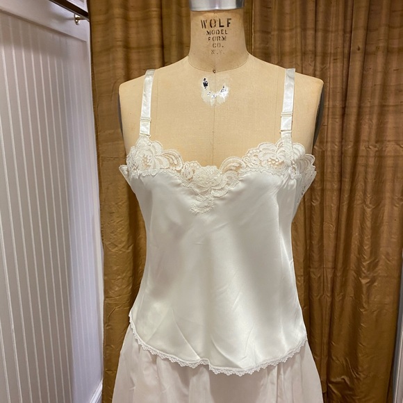 Intimates & Sleepwear | Vintage Off White Nylon And Lace Chemise | Poshmark